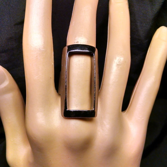 Jewelry | Rare Rectangle Shape Hallow Sexy Ring | Poshmark
